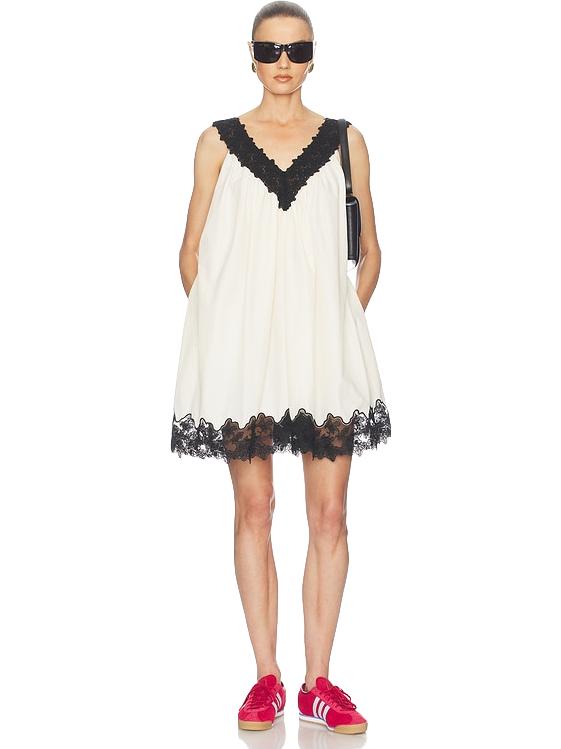 HELSA Helsa Mini Dress with Lace Trim